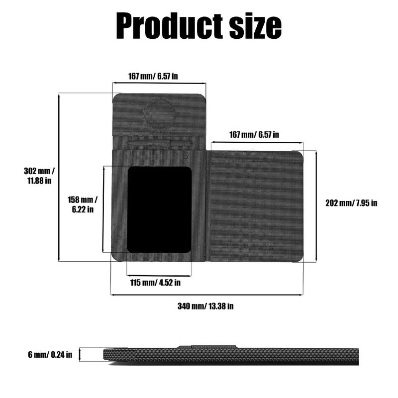 15W Foldable Mouse Pad with Wireless Charging Stand & Writing Board ...