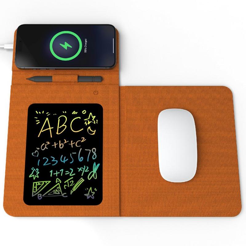 15W Foldable Mouse Pad with Wireless Charging Stand & Writing Board ...