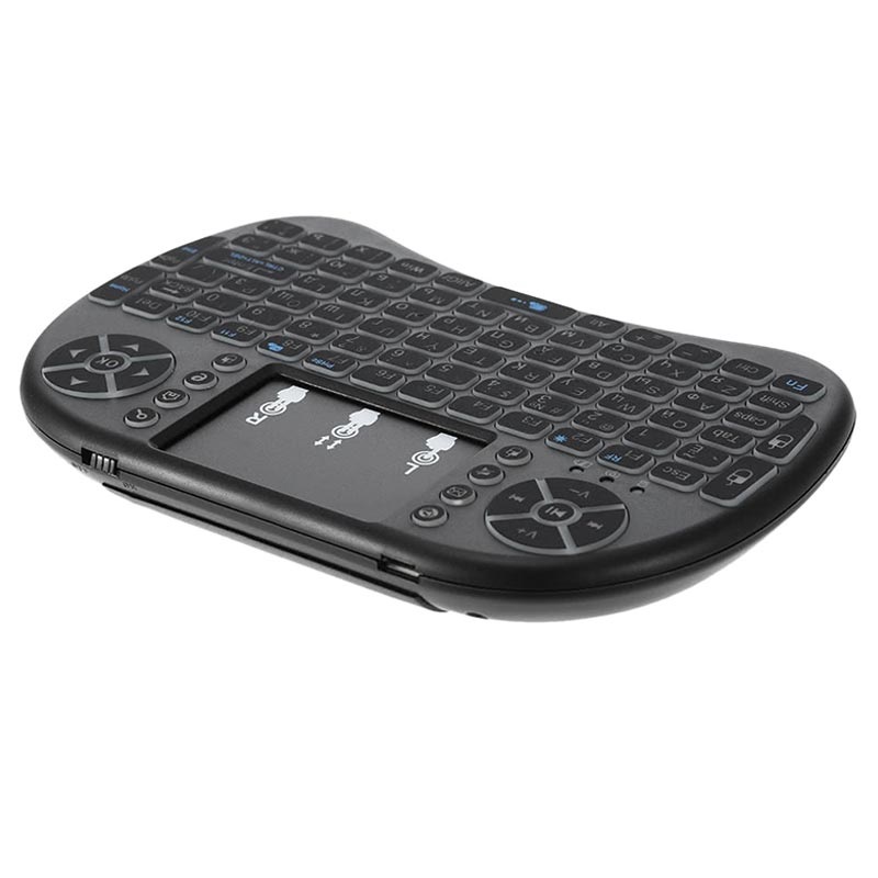 2.4Ghz Wireless Mini Keyboard with Touchpad - Black