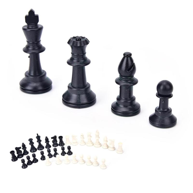 32-Piece Medieval Staunton Plastic Chess Set