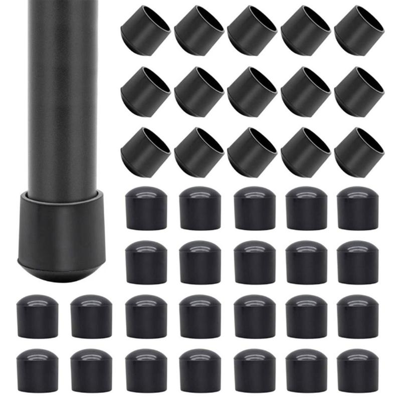 16mm Round Floor Protector Pads PVC Furniture Leg Covers Non-Slip Chair ...