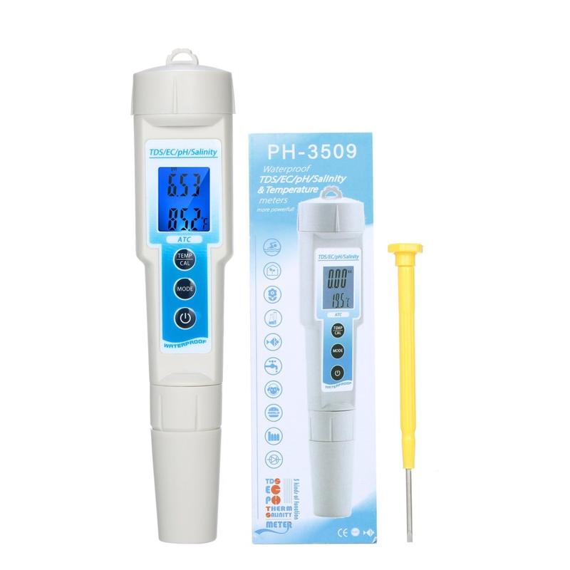 5-in-1 pH Meter Lightweight Durable Waterproof Multi-functional TDS ...