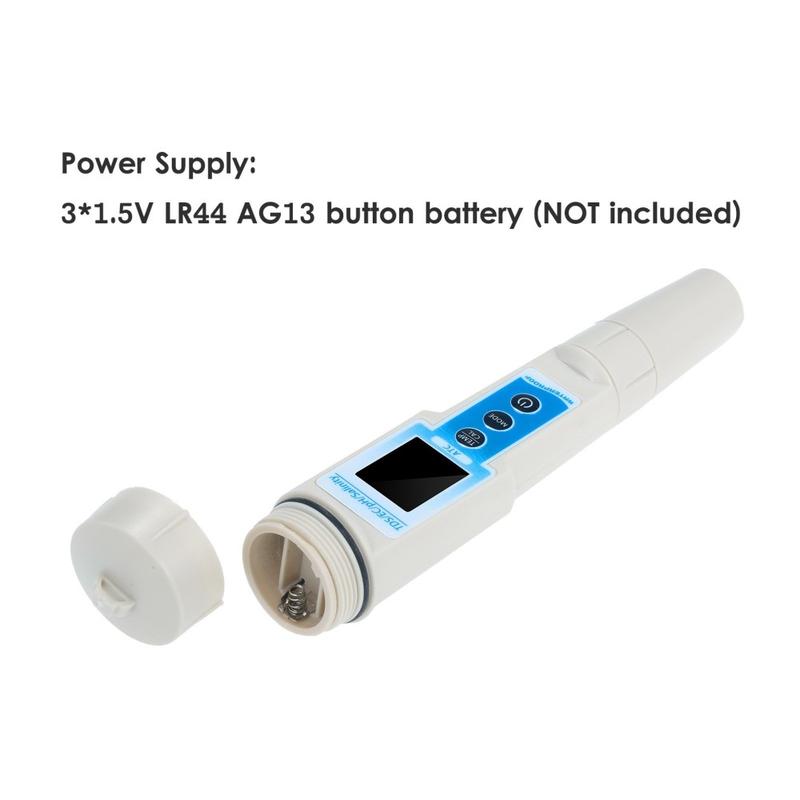 5-in-1 pH Meter Lightweight Durable Waterproof Multi-functional TDS / EC / pH / Salinity ...