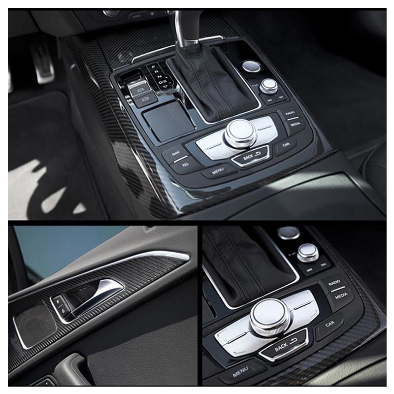 5D Vinyl Carbon Fiber Textured Car Wrap - Black