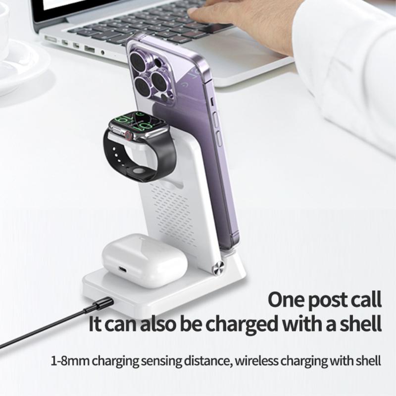 A60 4-in-1 15W Wireless Charger Folding Cell Phone Charging Stand ...