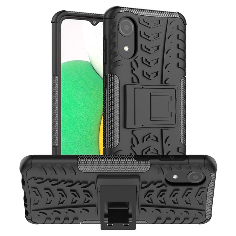 Anti-Slip Samsung Galaxy A03 Core Hybrid Case with Stand