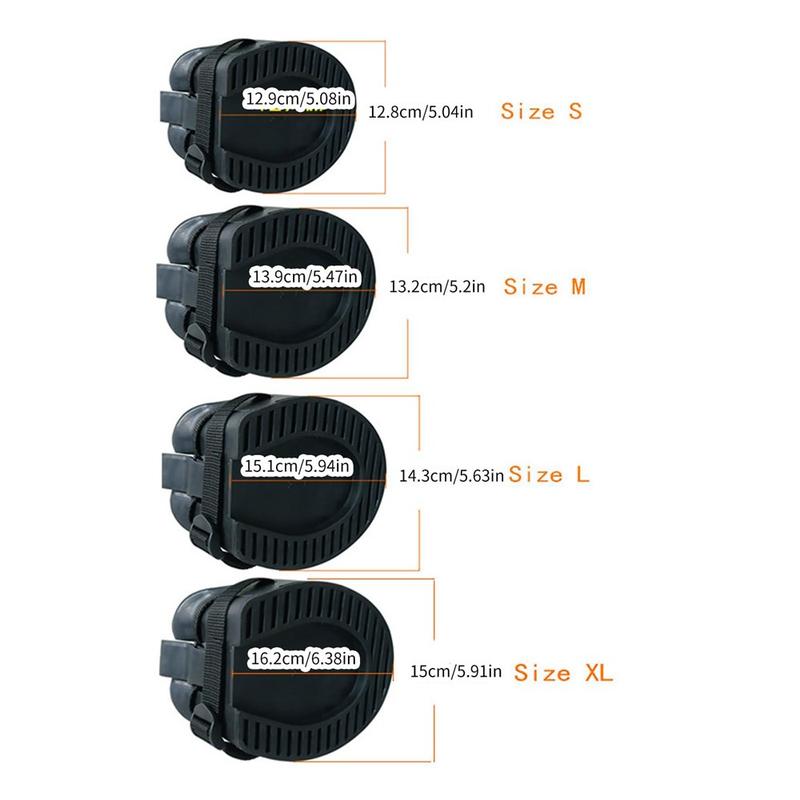 Anti-Slip Rubber Hoof Boots for Horses - Size XL - 2 Pcs. - Black