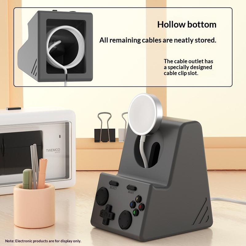 Apple Watch Game Console Style Silicone Charging Stand - Dark Grey