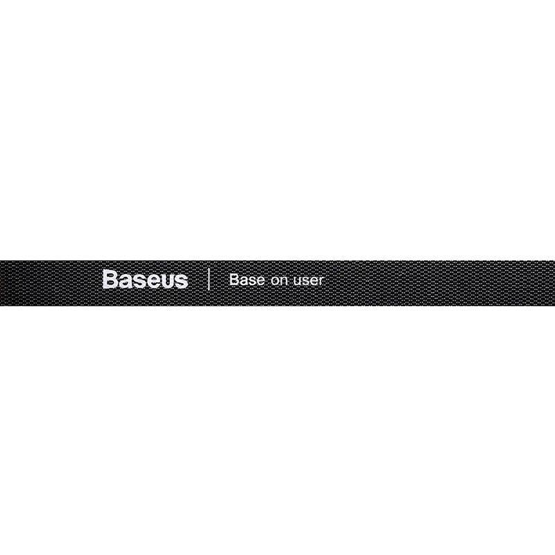 Baseus Colourful Circle Velcro Cable Strap - 1m - Black