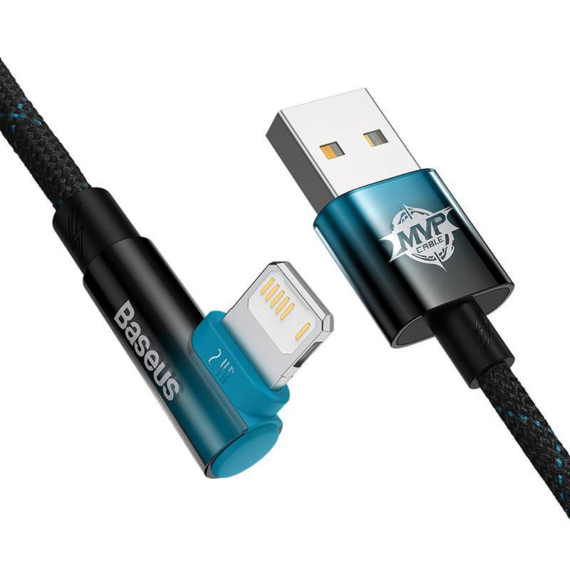 Baseus MVP 2 Angled Lightning Cable - 1m, 20W - Black / Blue