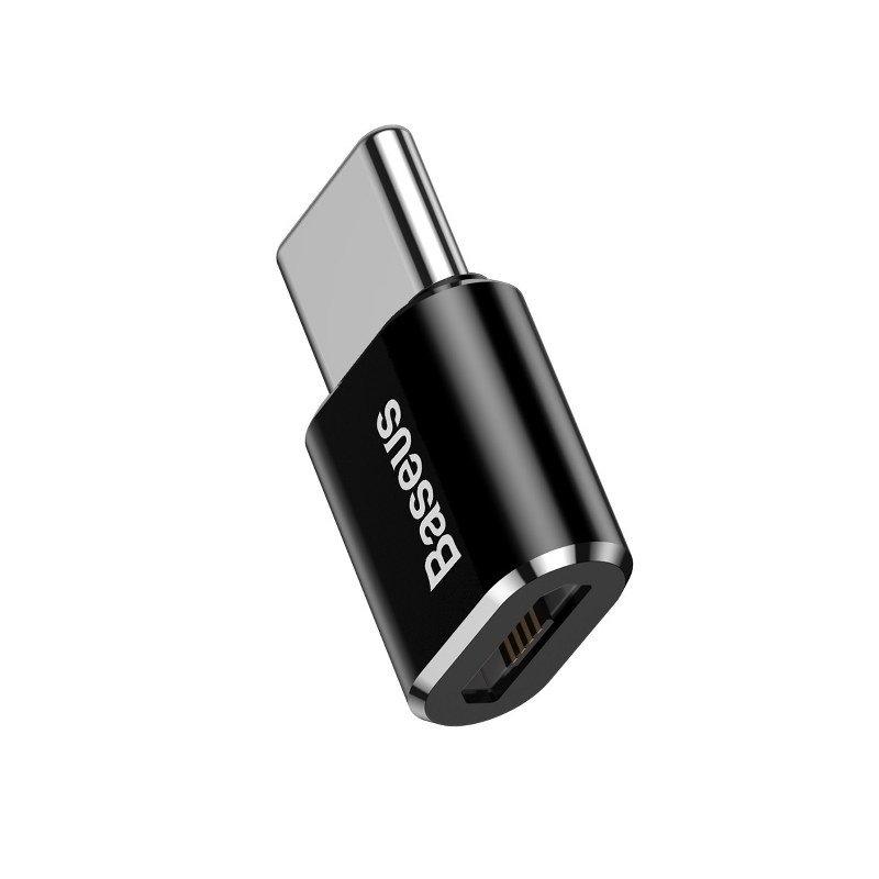 Baseus Mini Series MicroUSB / USB-C OTG Adapter - Black