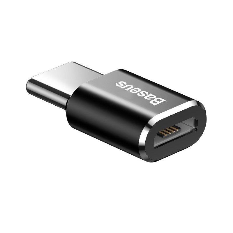 Baseus Mini Series MicroUSB / USB-C OTG Adapter - Black