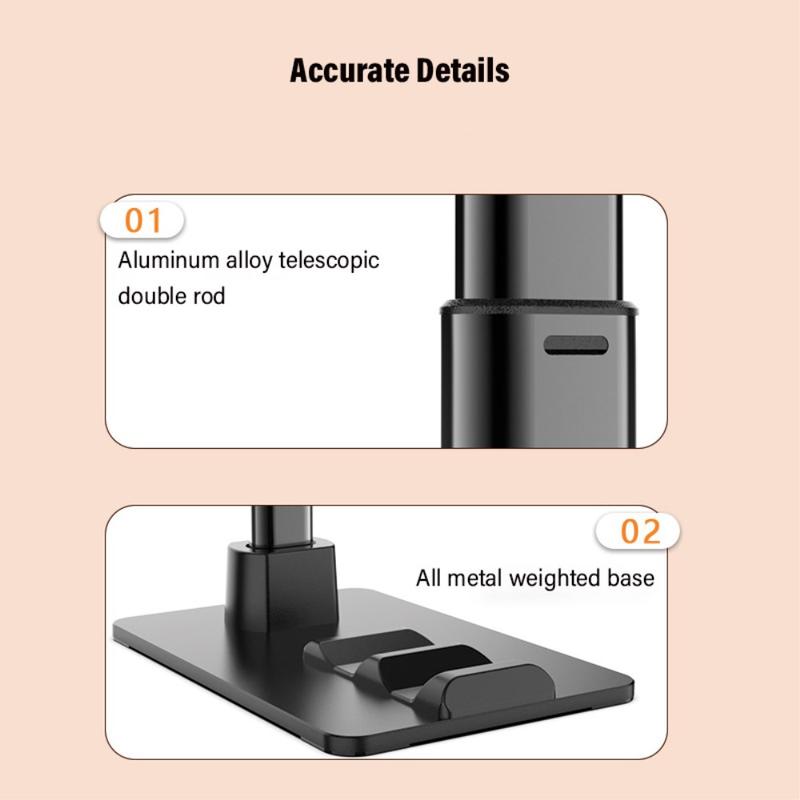 Universal Retractable Phone Holder / Tablet Stand CCT13 - Black