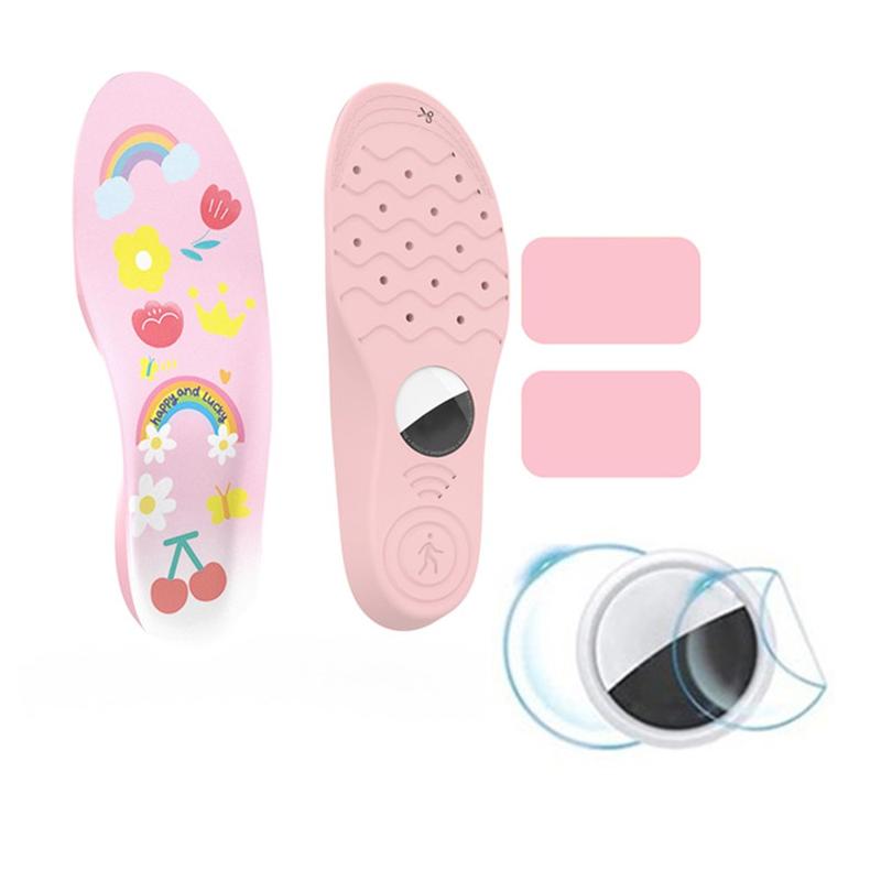 Cartoon Pattern Shoe Insoles with AirTag Holder and Protective Films ...