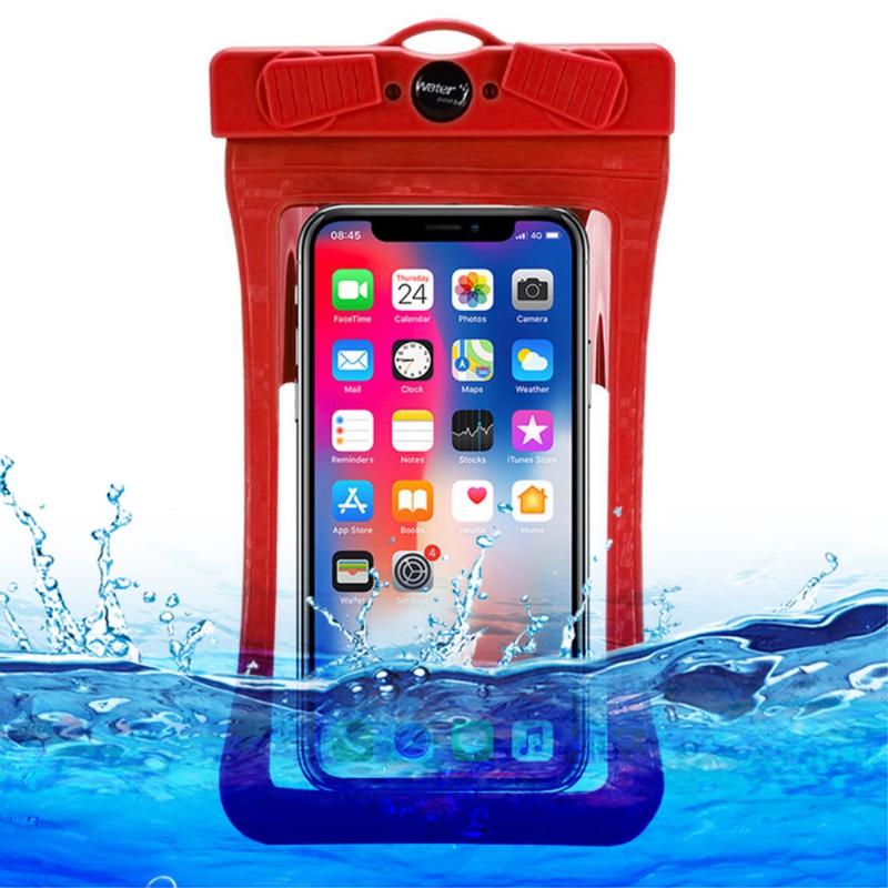 Checkered Pattern IPX8 Universal Waterproof Case - 6.8 - Red
