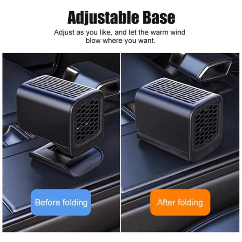 Electric Heater Fan 120W 12V Winter Heating Warmer Windshield Defroster ...