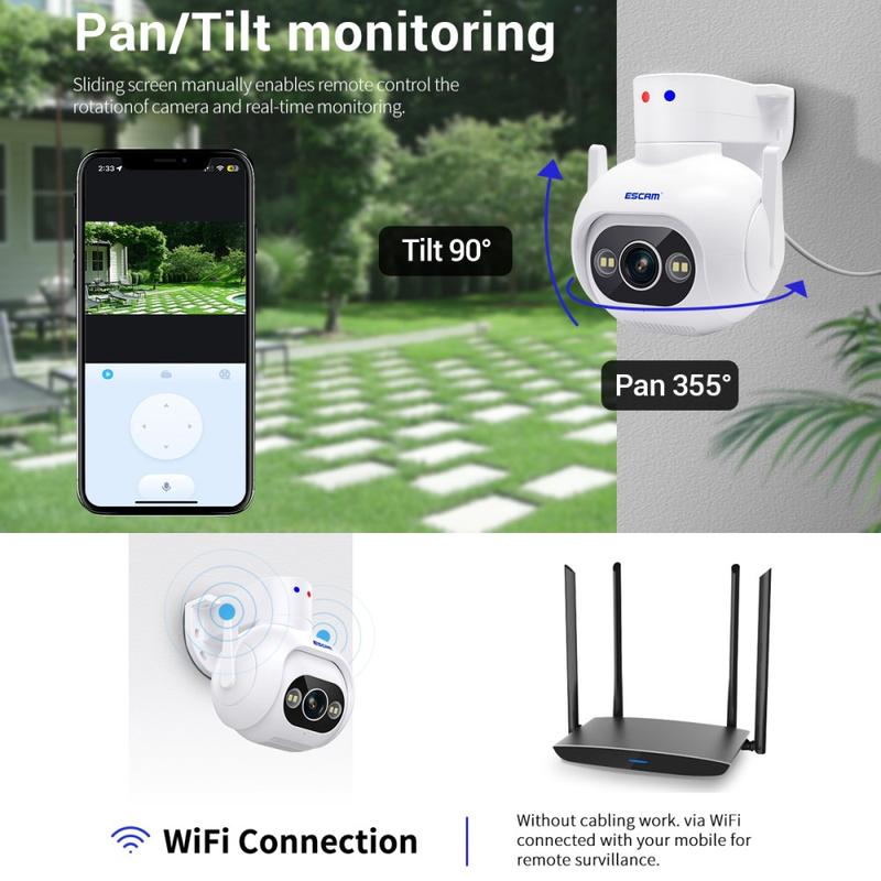 Escam PT304 4MP WiFi Camera with Dual Light Night Vision