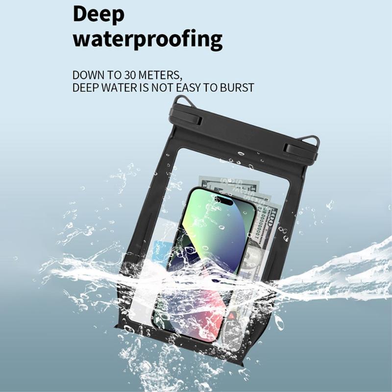 Extra Large Universal Waterproof Case w. Lanyard - 8.2 - White