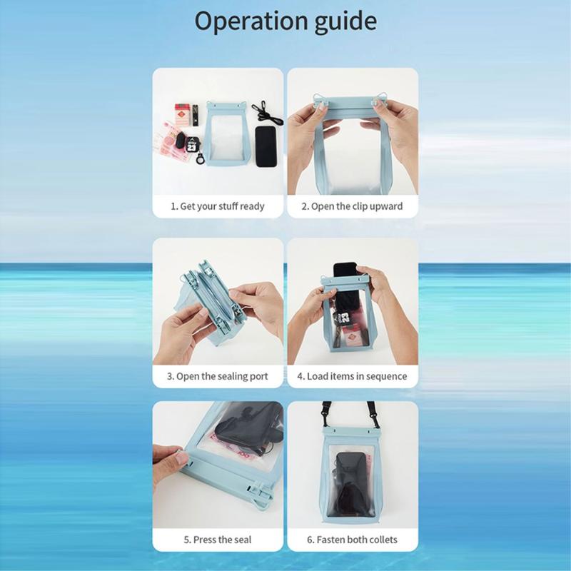 Extra Large Universal Waterproof Case w. Lanyard - 8.2 - White