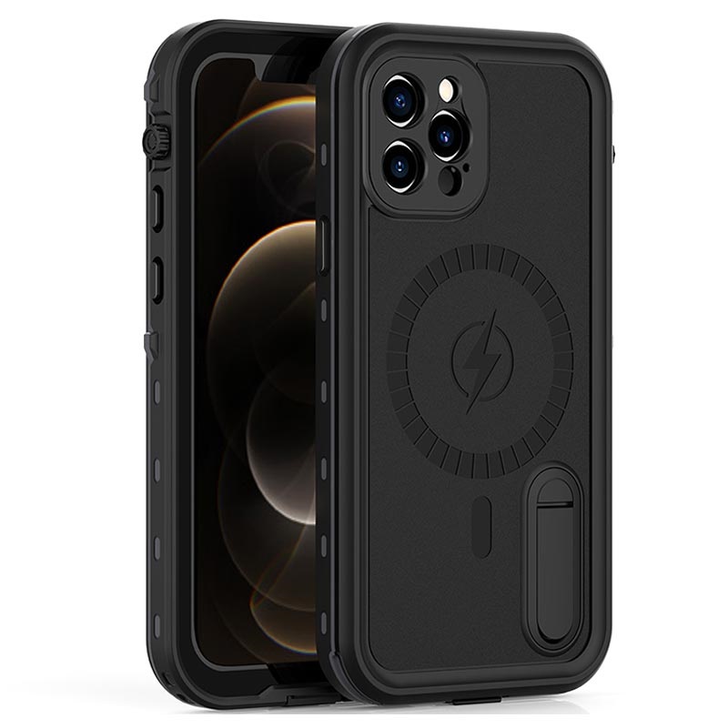 Extreme IP68 iPhone 12 Pro Magnetic Waterproof Case - Black