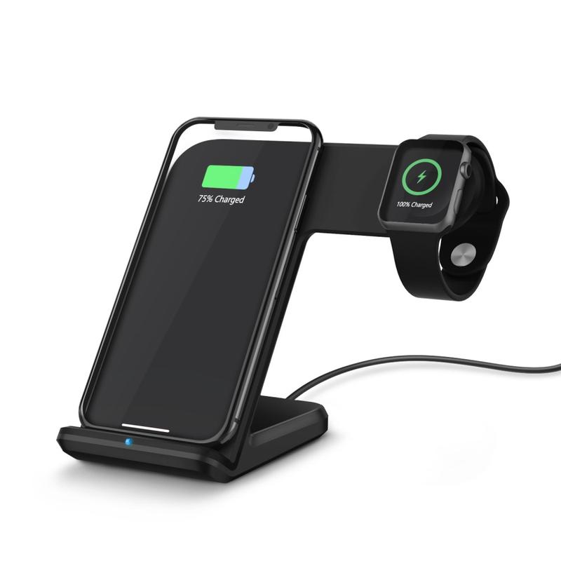 F11 2-in-1 Mobile Phone Smart Watch Wireless Charging Stand Qi Wireless ...