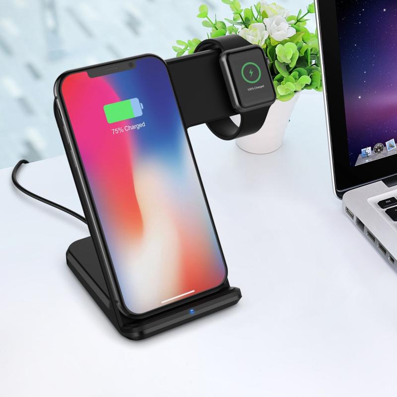 F11 2-in-1 Mobile Phone Smart Watch Wireless Charging Stand Qi Wireless ...