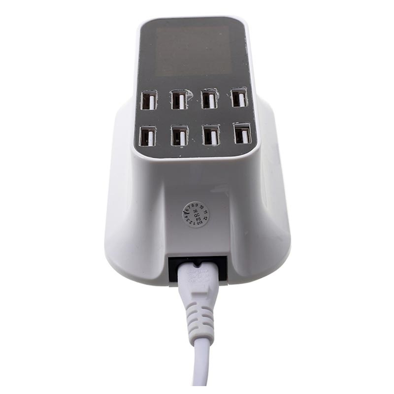 8-Port USB Desktop Charger with LED Monitor