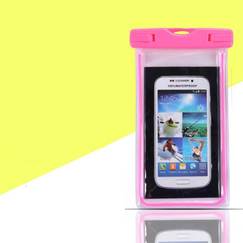 Fluorescent Universal Waterproof Case - 10.7cm x 17.3cm - Hot Pink