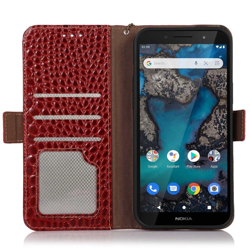 Crocodile Nokia X30 Wallet Leather Case with RFID