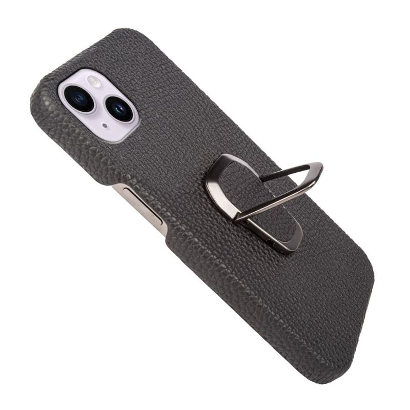 iPhone 14 Plus Leather Coated Case with Ring Holder