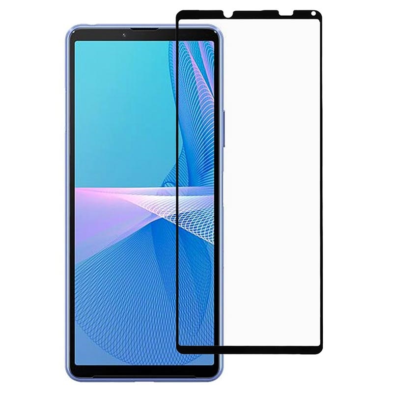 Full Cover Sony Xperia 5 III Tempered Glass Screen Protector - Black