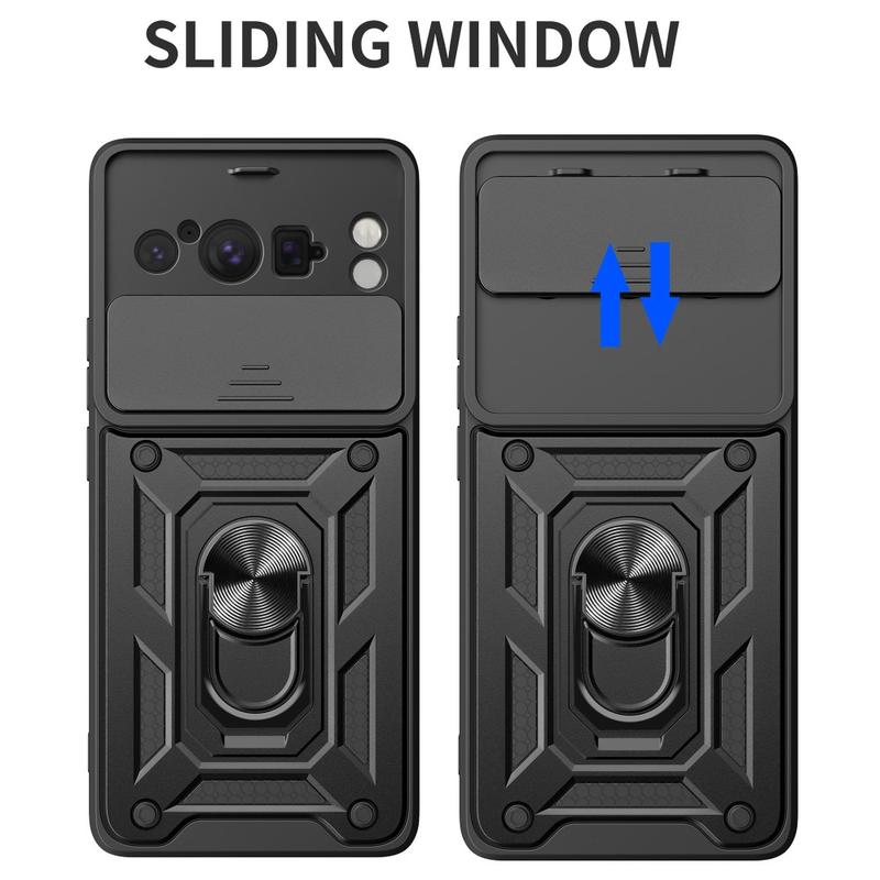 Google Pixel 8 Pro Rotary Ring Hybrid Case with Camera Shield