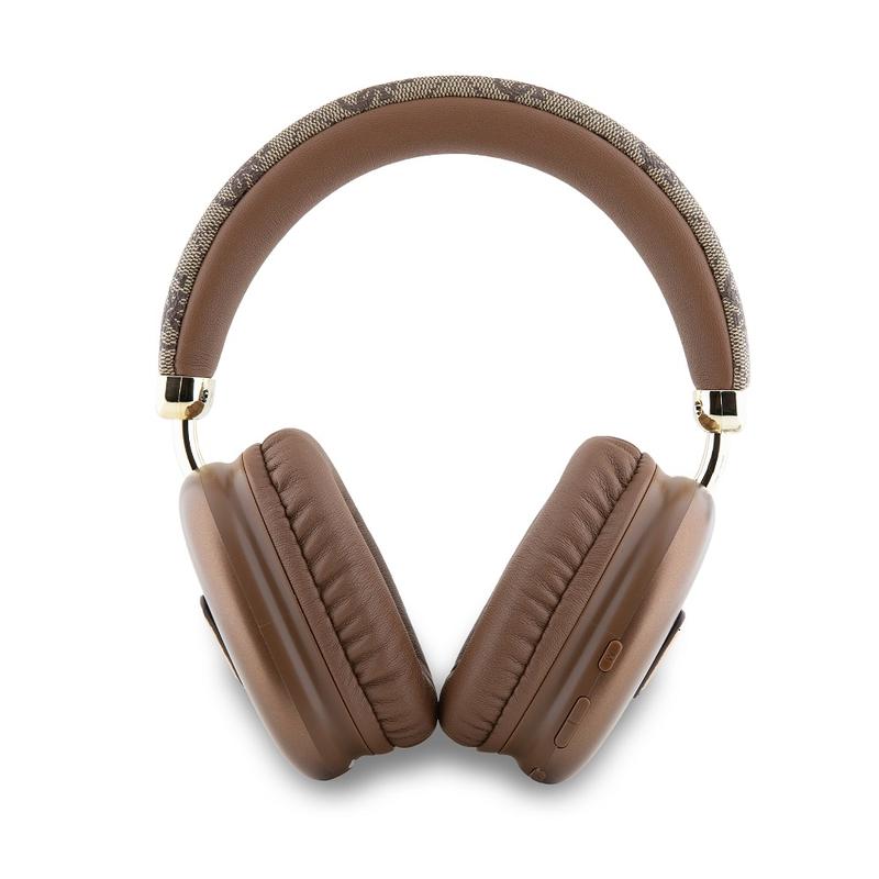 Guess 4G Triangle Logo Bluetooth Headphones - Brown
