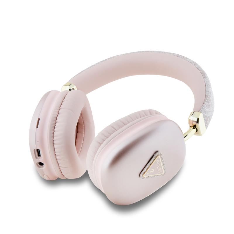 Guess 4G Triangle Logo Bluetooth Headphones - Pink