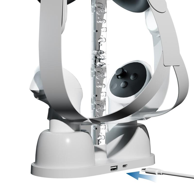 HBV-463 For Meta Oculus Quest 3 RGB VR Headset Charging Station Display ...