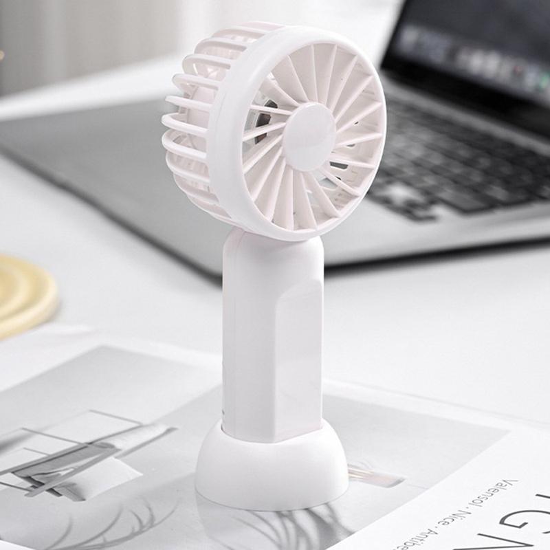 HL007 Mini Handheld Fan with with 3 Speeds - White