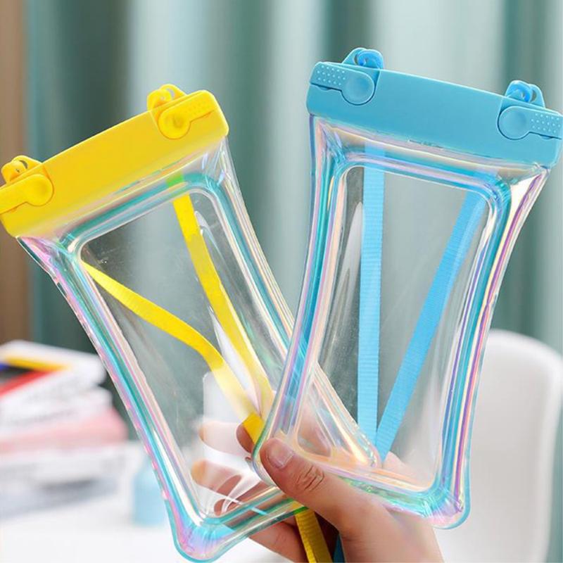 Holographic Floating Smartphone Waterproof Case w. Lanyard - Blue