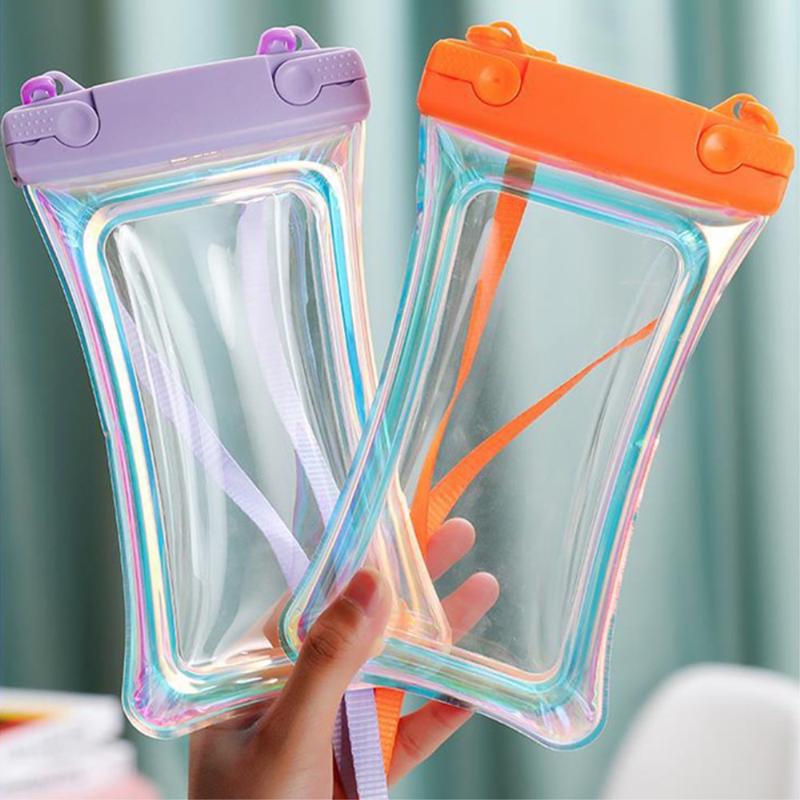 Holographic Floating Smartphone Waterproof Case w. Lanyard - Blue