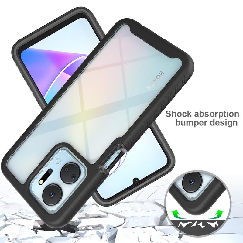 Honor X7a 360 Protection Series Case - Black / Clear