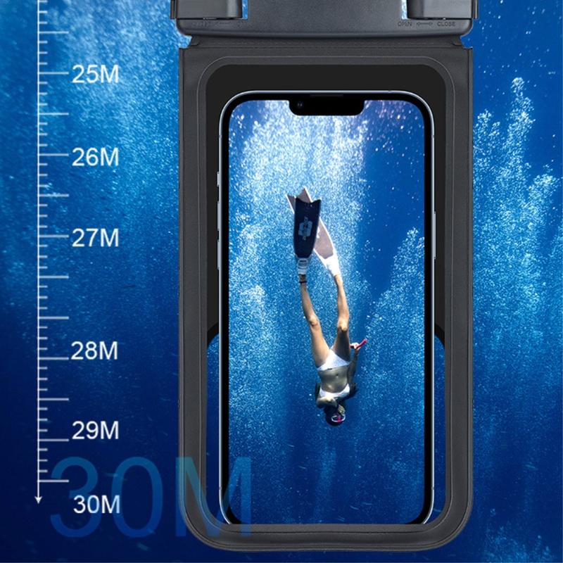 IPX8 Waterproof PVC Phone Pouch for Under 9.5-inches Dual Layer Mobile ...