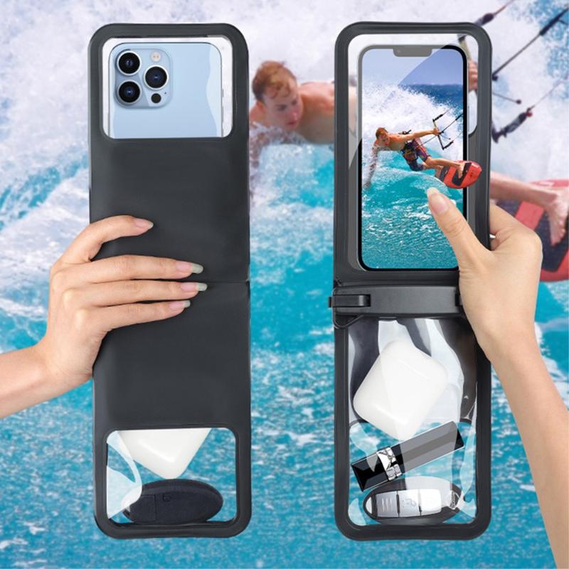 IPX8 Waterproof PVC Phone Pouch for Under 9.5-inches Dual Layer Mobile ...