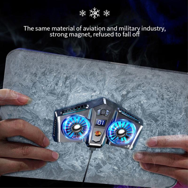 K8A Phone Cooler Digital Display Magnetic Smartphone Radiator Cooling ...