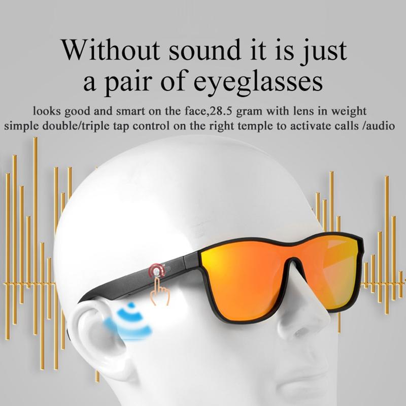 KY03 Smart Glasses Polarized Lenses Bluetooth Eyewear Call with Built ...