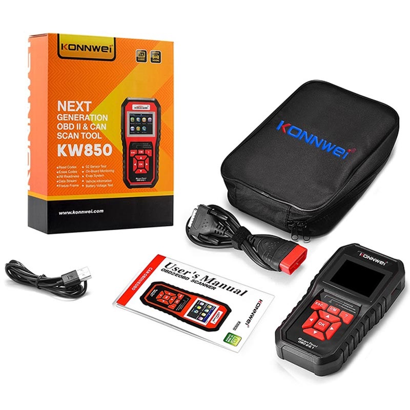 Konnwei KW850 OBD2/EOBD Car Fault Diagnostic Tool with LCD - Black Konnwei KW850 OBD2/EOBD Car Fault Diagnostic Tool with LCD - Black