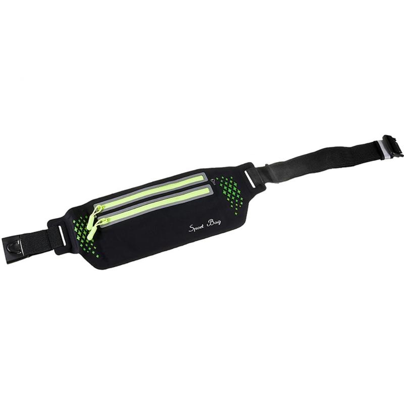Lightweight Running Belt Bag with Reflective Strip and Zipper Pockets ...