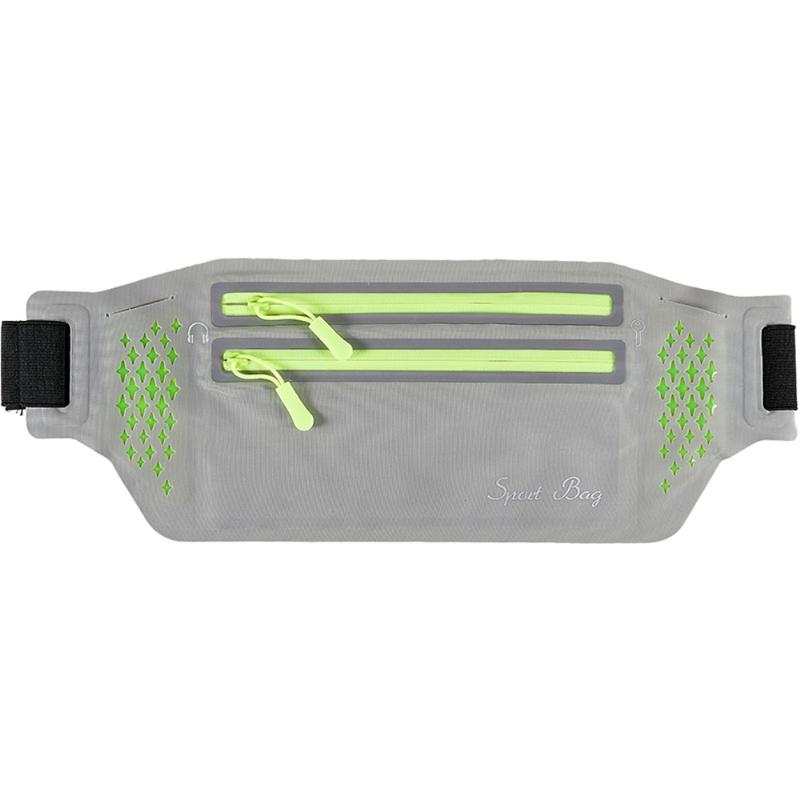 Lightweight Running Belt Bag with Reflective Strip and Zipper Pockets ...
