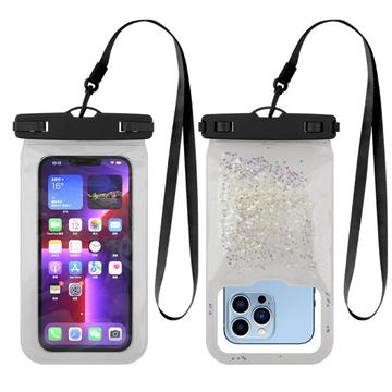 Liquid Glitter Universal IPX8 Waterproof Case - 7.2 - Black