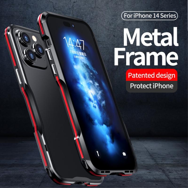 Luphie Safe Lock iPhone 15 Pro Max Metal Bumper - Black