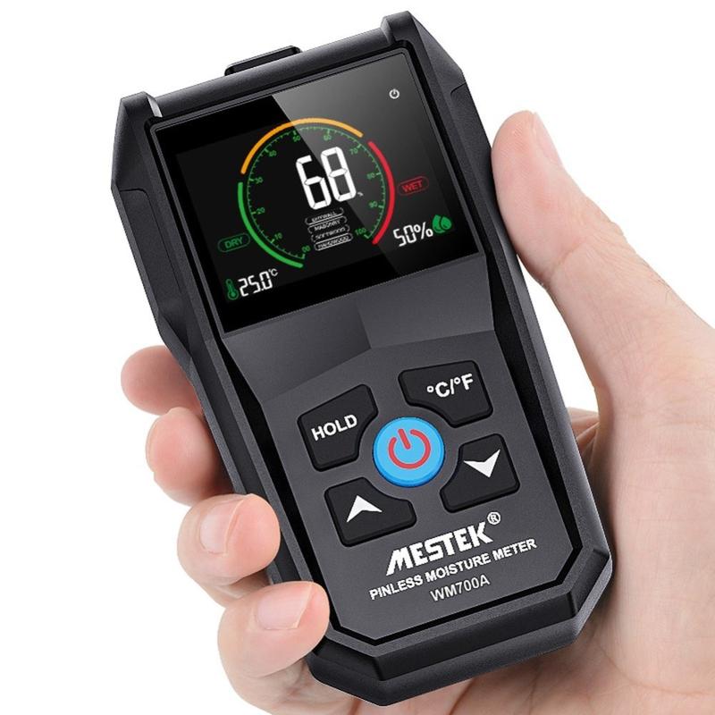 MESTEK Temperature Humidity Moisture Tester Full Angle Inverted Display ...