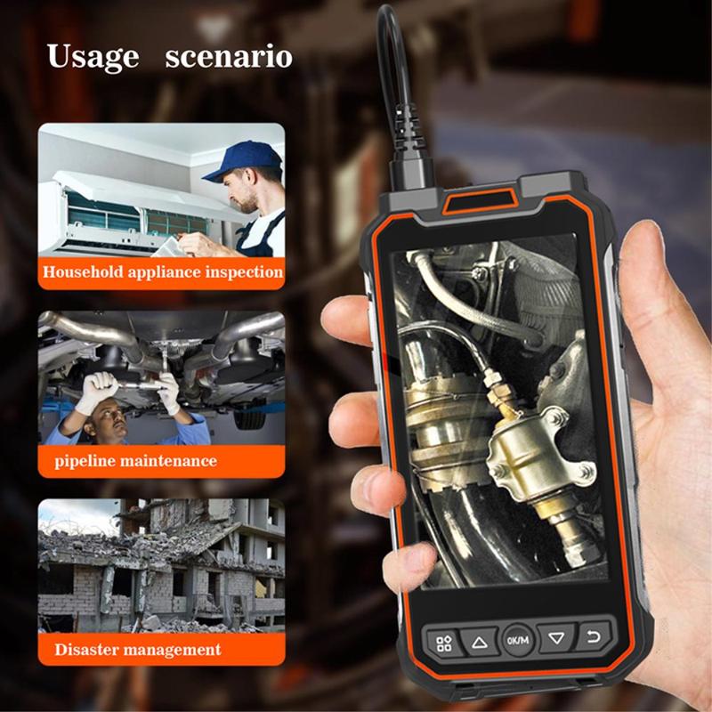 MS20 10m Hard Wire 5-Inch Screen Borescope Triple Lens Endoscope with ...